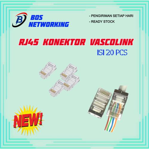 Jual Konektor RJ45 Kabel LAN Connector CAT5e Isi 20 pcs - Kab. Ponorogo ...