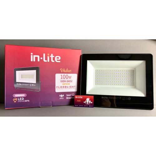 Jual LAMPU SOROT FLOODLIGHT LED INLITE VALUE 100W 100 WATT - INF030 ...