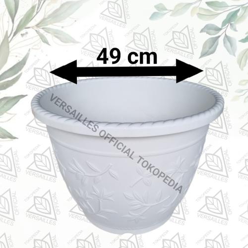 Jual Pot Guci Tanaman Bunga Hias Putih Jumbo Besar 50CM Klasik Classic ...