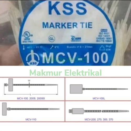 Jual KSS marker tie MCV-100/MCV-110/MCV-200S/MCV-200 KSS kabel marker ...