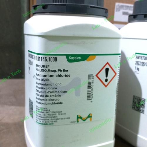 Jual 1.01145.1000 Ammonium Chloride Pro Analisis 1 kg NH4Cl Merck ...