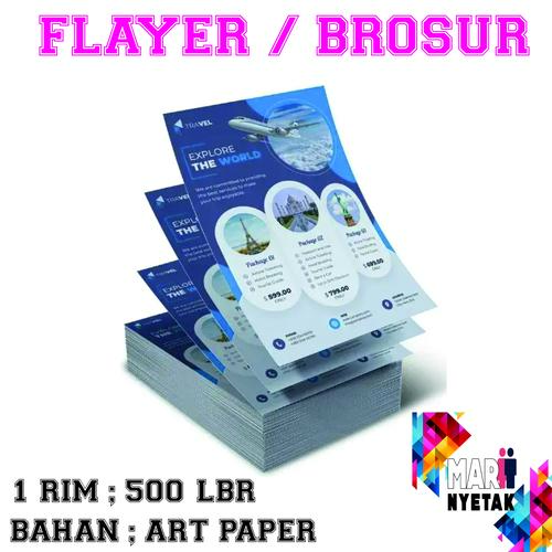 Jual Cetak Brosur/flayer cetak brosur berwarna art paper 150gsm ...