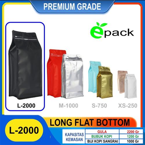 Jual LONG FLAT BOTTOM VALVE L-2000 KEMASAN KOPI 1 KG PREMIUM COFFEE ...