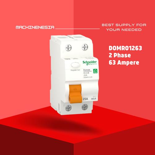 Jual ELCB SCHNEIDER DOMAE 2P 63A RCCB SNEIDER DOMR01263 30mA 2 PHASE 1P ...