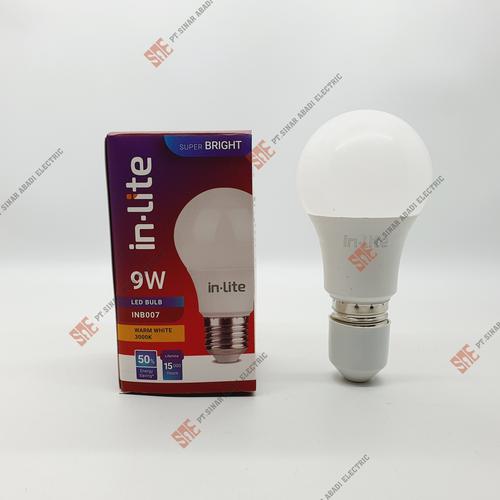 Jual Lampu Led Inlite 9W 9 Watt Kuning 3000K / In Lite INB007 Bohlam ...