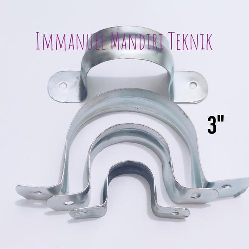 Jual Klem pipa 3 inch plat / klem omega / pipe clamp 3 inch - Jakarta ...