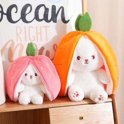 Jual boneka kelinci strawberry wortel lucu besar boneka viral flip ...