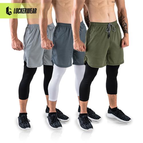 Promo Celana Baselayer Manset 2 In 1 Legging Olahraga Pria Sport Gym ...