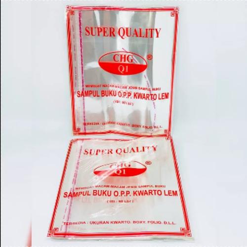 Jual Sampul Plastik OPP Lem CHG Kwarto - Plastik Book Cover Isi 10 ...