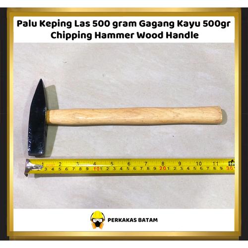 Jual Palu Keping Las 500 gram Gagang Kayu 500gr Chipping Hammer Wood ...