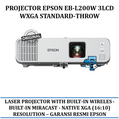 Promo Projector Epson Eb-L200w 3lcd Wxga Standard-Throw - Garansi Resmi Cicil 0% 3x - Jakarta ...