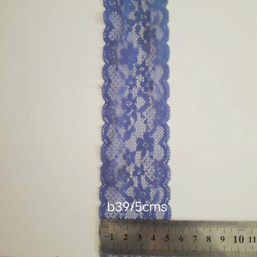 Jual Renda stretch lebar 5 Cm varian macam2 warna blue - blue elektrik ...