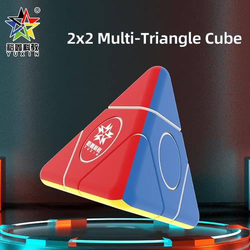 Jual Rubik Yuxin 2x2 Multi Triangle Pyraminx Stickerless Cube Piramida ...