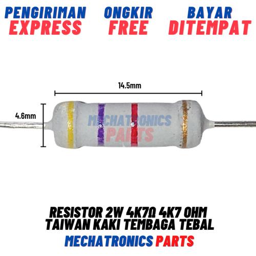 Jual Resistor 2W Taiwan Kaki Tembaga Tebal Kualitas Bagus - 2K2 Ohm - Kota Bandung ...