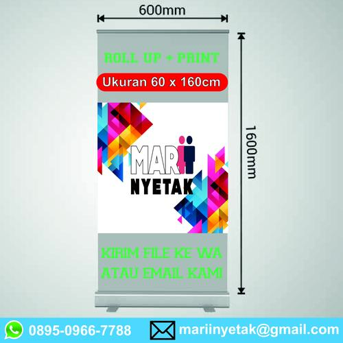 Jual roll up banner 60 x 160 cm & 85 x 200 cm/cetak/bahan albatros+laminasi - doff, 85 x 200 ...
