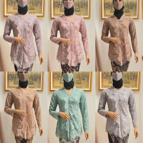 Jual Atasan Kebaya Renda Brokat Kartini / Kebaya Kartini Soft Color ...