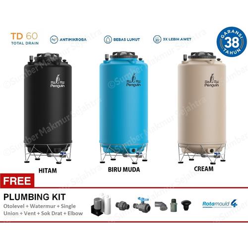 Promo Tangki Air Total Drain Penguin TD 60 Toren Tandon 600 Liter ...