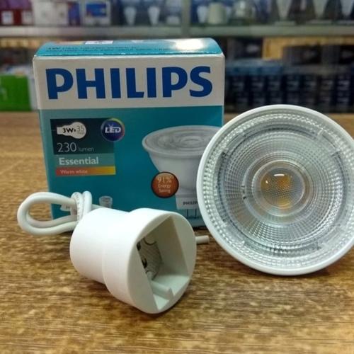 Promo lampu spotlight essential Halogen Led Philips 3 watt 3W Mr16 ...