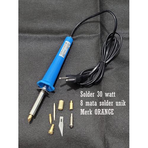 Jual Solder Multifungsi 30 Watt Set 3 in 1 ORANGE Solder Listrik ...
