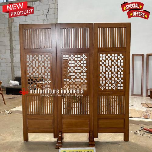 Jual partisi ruangan dari kayu - penyekat ruangan kayu jati minimalis ...