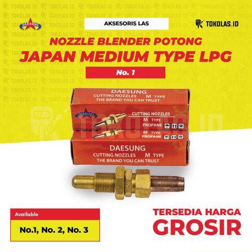 Jual Gas Cutting Tip LPG No 1 2 3 Tipe M DAESUNG Nozzle Blender Potong ...