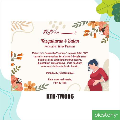 Jual Stiker/Kartu Tasyakuran Kehamilan 4 Bulanan/ 7 Bulanan/ Sticker ...