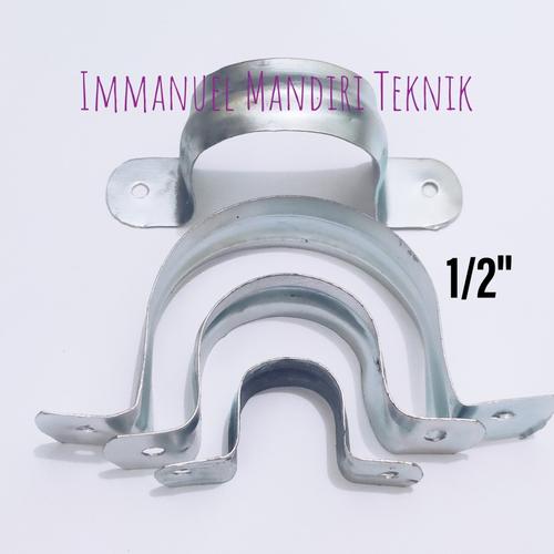 Jual Klem pipa 1/2 plat / klem omega / pipe clamp 1/2 - Jakarta Barat ...