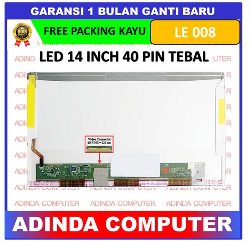 Jual LCD LED Dell 14.0 14 Inch 40 Pin 40pin Tebal HD No Bracket Kuping ...