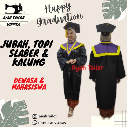 Jual Baju toga wisuda dewasa, jubah wisuda set lengkap, baju wisuda ...