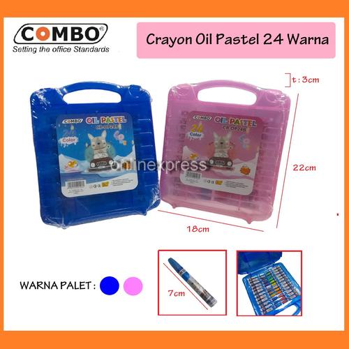 Jual Krayon 24 Warna / Oil Pastel Crayon 24 Colours / Krayon Besar ...