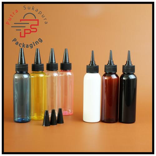 Jual Botol Kerucut 100Ml Pet Varian/Botol Tinta 100Ml/Tutup Hitam ...