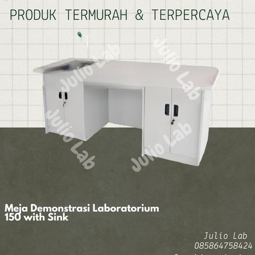 Jual Meja Demonstrasi Laboratorium with Sink 1500x600x800mm - Kab ...