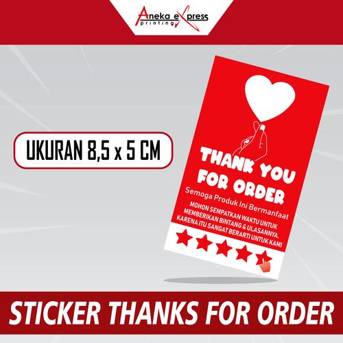 Promo Sticker Thank You For Order | Stiker Ulasan | Stiker Packing ...