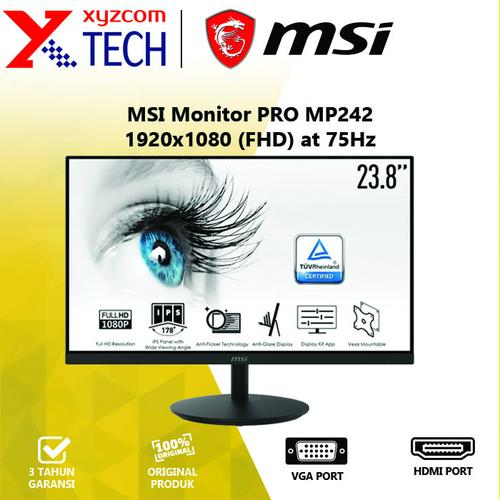 Jual Monitor MSI PRO MP242 1920x1080 (FHD) at 75Hz - Jakarta Pusat ...