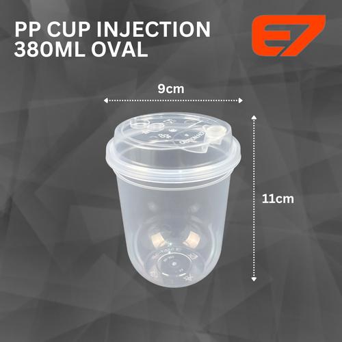 Promo PP Cup Injection Oval 380ml (Cup + Lid + Stopper) - Jakarta Utara ...