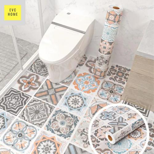 Jual Wallpaper lantai kamar mandi / sticker dinding serbaguna 3d anti ...