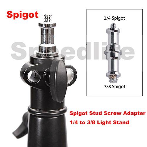 Jual Spigot Stud Screw Adapter Light Stand 1/4" to 3/8" - Kab ...