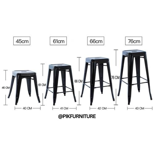 Promo KURIS BESI IRON CHAIR KURSI CAFE BANGKU TINGGI BARSTOOL 45/61/66 ...