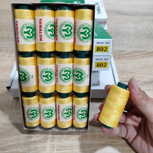 Jual Benang jahit Yamalon 500 yard Warna Kuning Code Warna 802 - 1 pcs ...