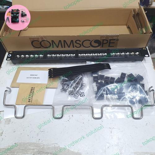 Jual patch panel 24 port commscope cat 6 lengkap modular jack cat6 ...