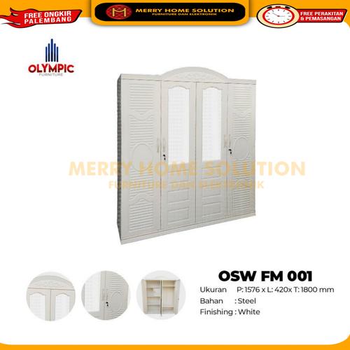 Jual lemari pakaian plat besi 4pintu OSW FM 001 / GEROBOK minimalis ...