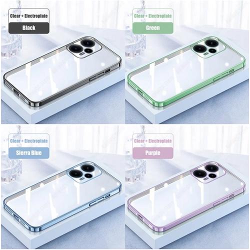 Jual Case POCO F5 Clear Luxury Plating Square Chrome Soft Casing Miror ...