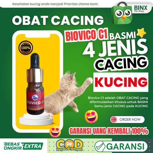 Jual Biovico C1 Obat Cacing Khusus Basmi Semua Jenis Cacing pada Kucing ...