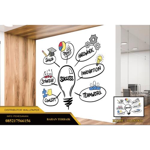 Jual wallpaper dinding custom 3d tema office motivation / motivasi ...