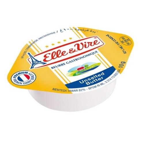 Jual Elle & Vire Unsalted Butter 10 Mini Cups 7gram - Free Food ...