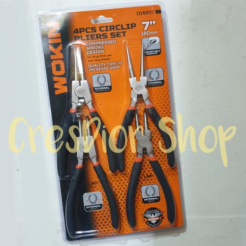Jual tang spi sepi jepit snap ring pliers set 4 pcs WOKIN - Jakarta ...