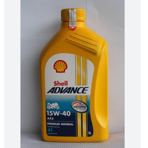 Jual Shell Oli Mesin Advance AX5 15W-40 1 Liter Premium Mineral 4T SAE ...