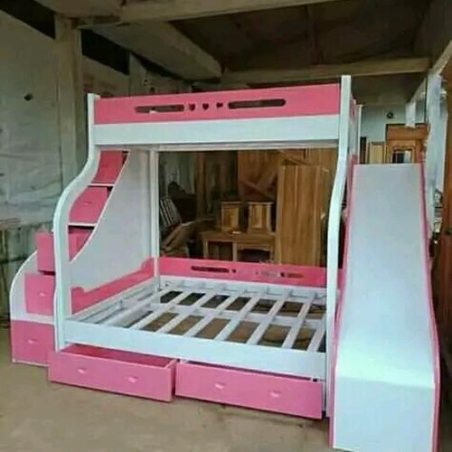 Jual ranjang tangga dr kayu plus perosotan ukuran 90x200 bawah 160x200 ...