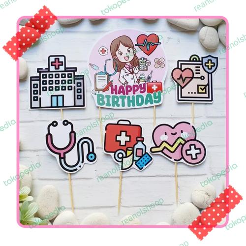Jual topper hiasan kue cake ulang tahun happy birthday karakter dokter ...