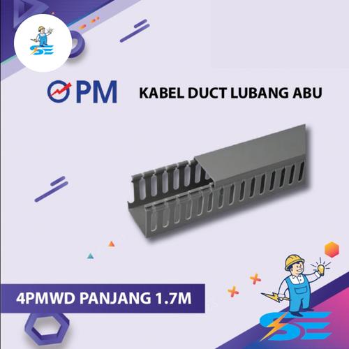 Jual KABEL DUCT / CABLE DUCT LUBANG ABU-ABU 25x25mm merk PM - Jakarta ...